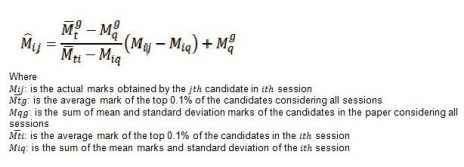 GATE Normalization Process to Calculate Normalized Marks and GATE Score ...