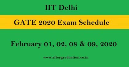 GATE 2020 Exam Schedule Announced, Check Slot Details - AfterGraduation