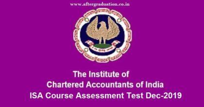 ICAI Announces ISA-AT December 2019, Information System Audit ...