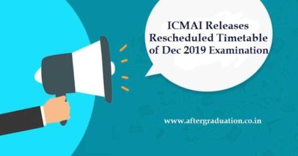 ICMAI Rescheduled Exam Timetable and Programme of December 2019 ...